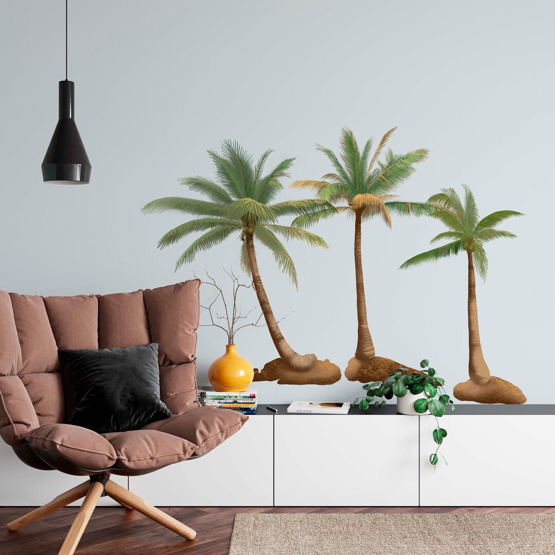 Wall Decals for Summer Decor, Palm Tree Wall Decals for Kids Room Decor ...