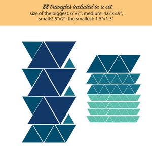 Triangle Wall Decals - Geometric Wall Stickers, Peel and Stick Kids ...