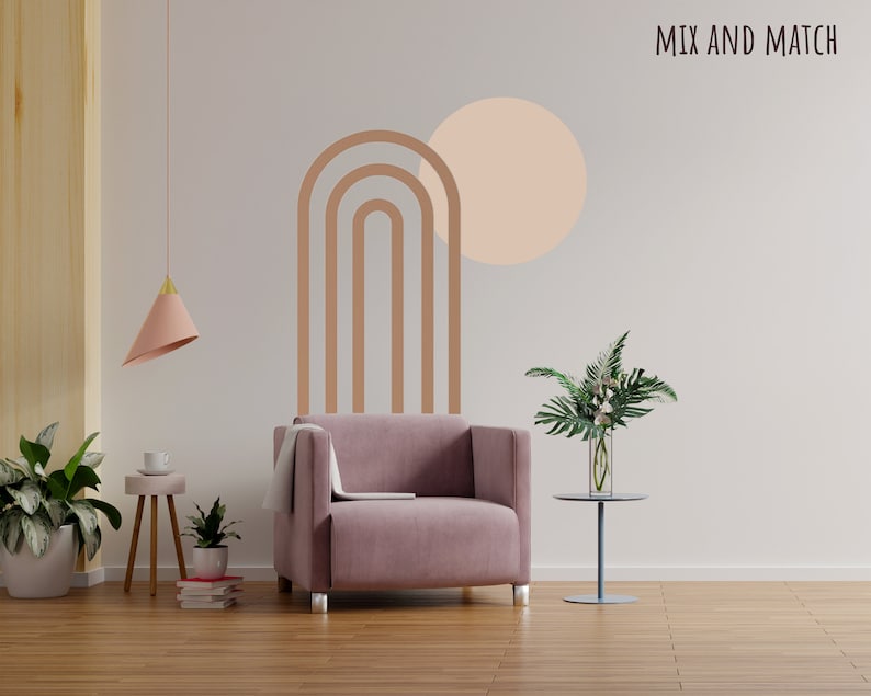 Large Arch Wall Decal Geometric Wall Decal Modern Decal | Etsy