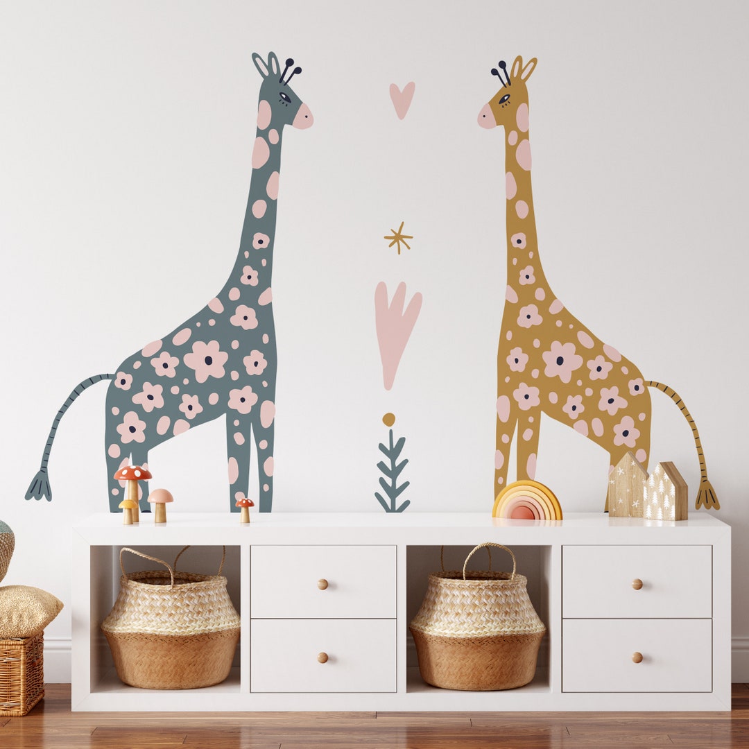 Wall Decals Kids, Giraffe Sticker, Girl Nursery, Boy Nursery, Wild ...