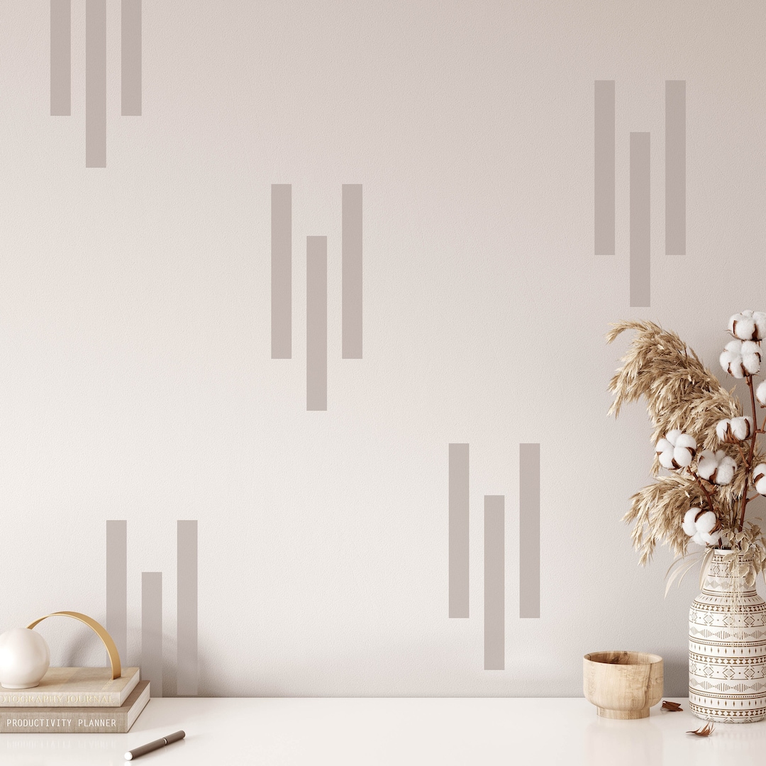 Geometric Wall Decals - Modern Wall Stickers, Line Wall Decals ...
