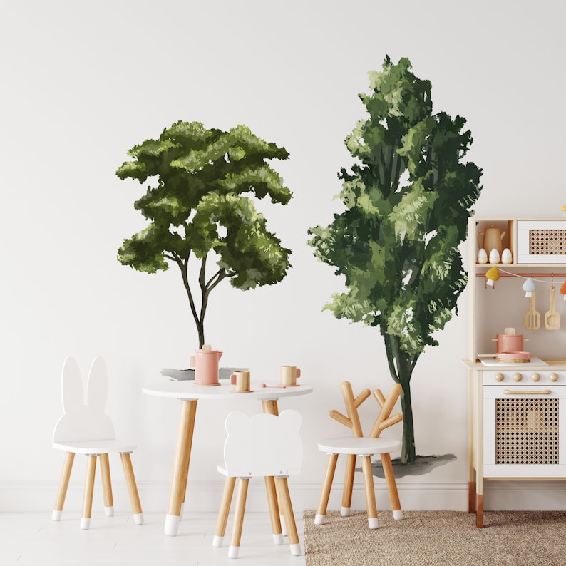 Tree Wall Decal Large Tree Decal Woodland Decal Forest Wall - Etsy