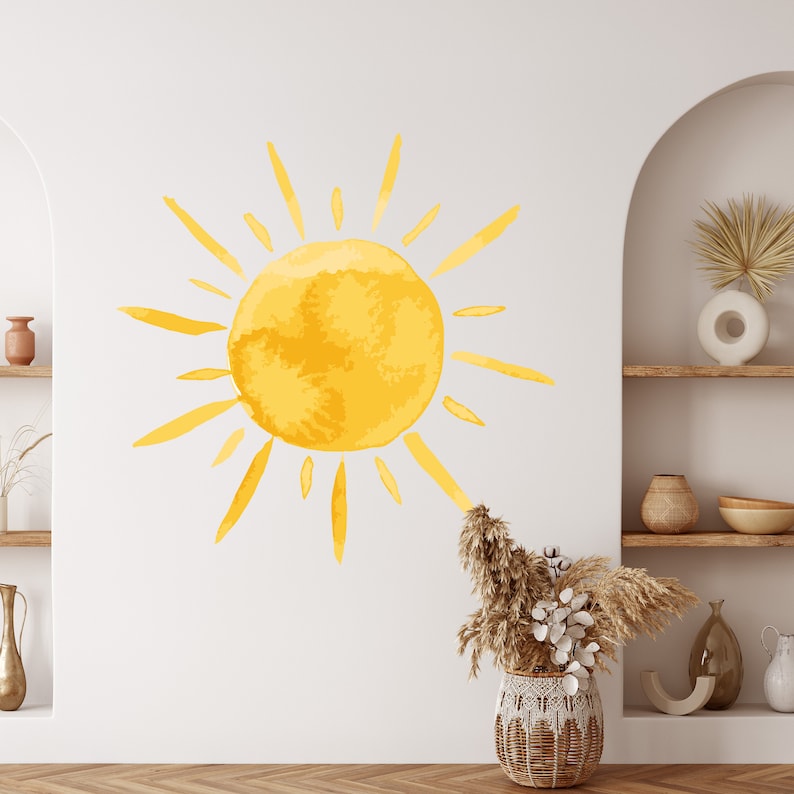 Boho Style Sun Wall Decal Boho Style Boho Wall Decal Boho - Etsy