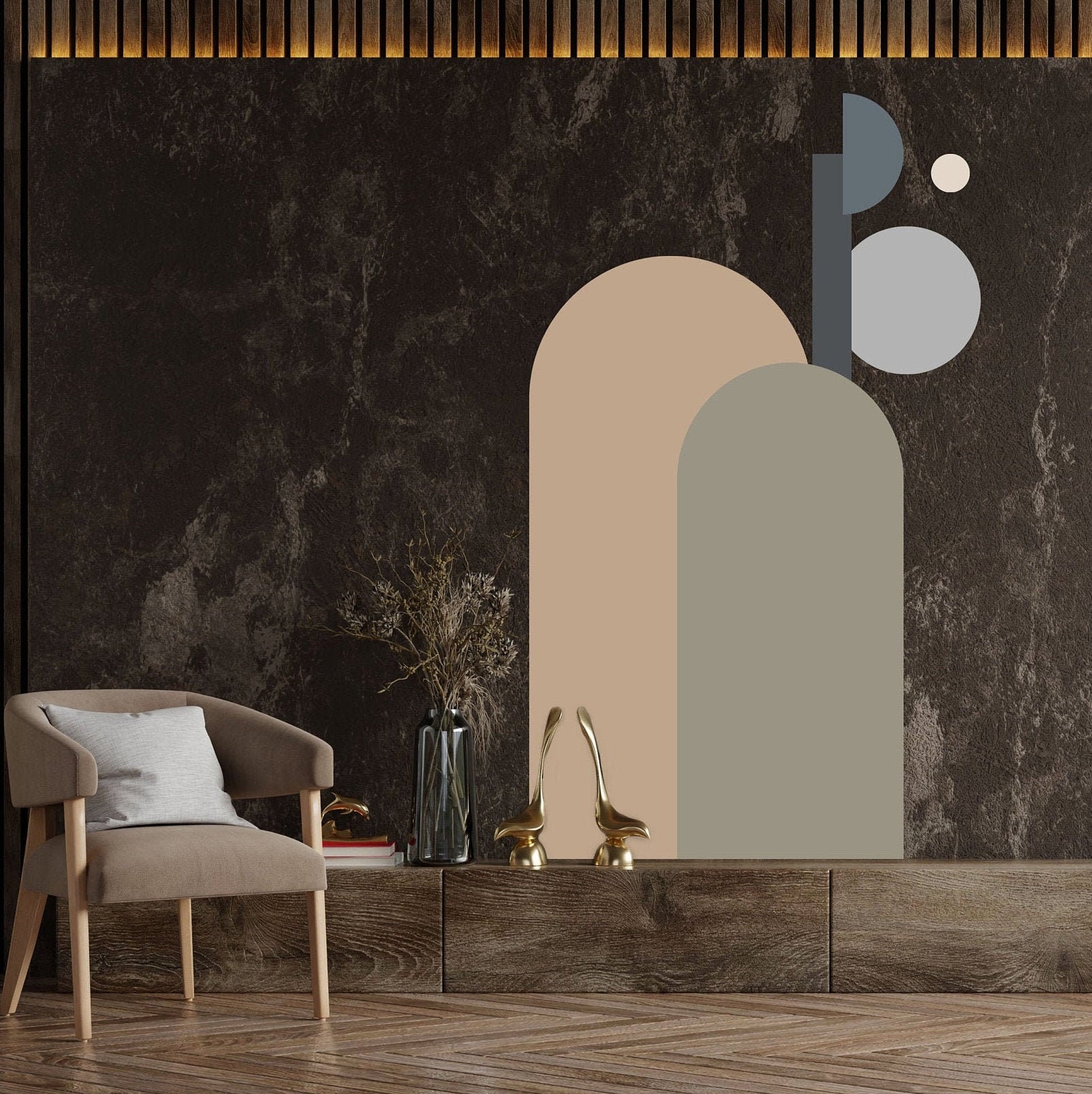 Arch Wall Decals – Modern Geometric Wall Stickers, Removable Vinyl - Etsy