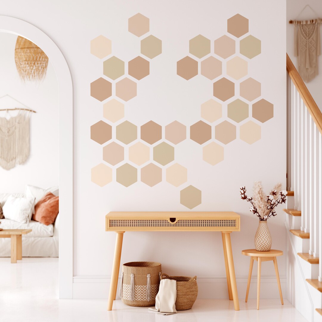 Hexagon Wall Decals - Honeycomb Wall Decals - Geometric Wall Decals ...