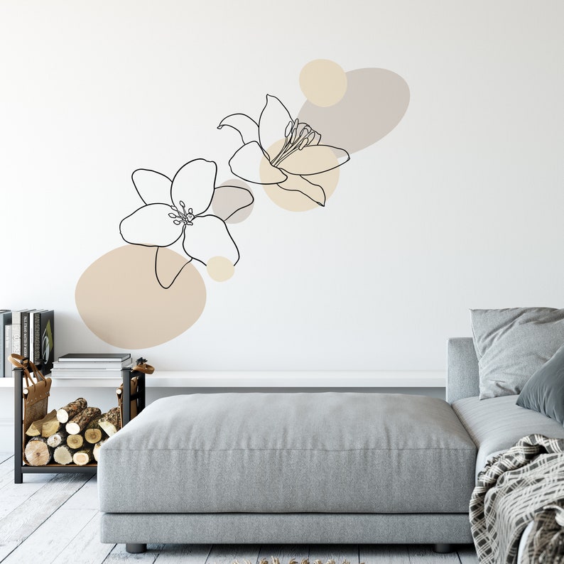 Lilly Flower Decal Wall Decor for Baby Wall Stickers Peel - Etsy