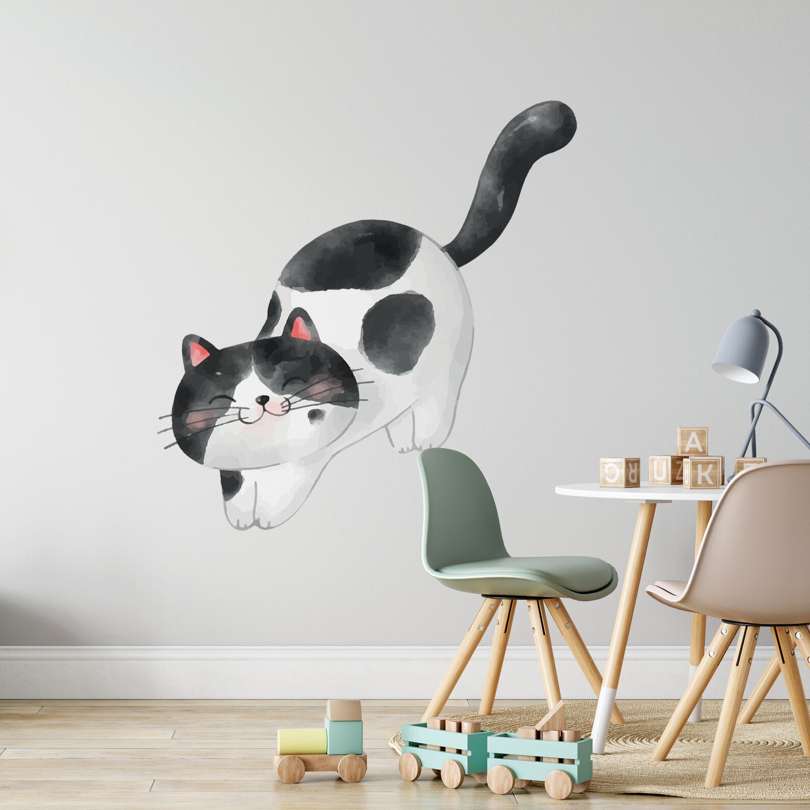 Wall Decor Cat Wall Decal Kitten Wall Sticker Kitty Wall - Etsy