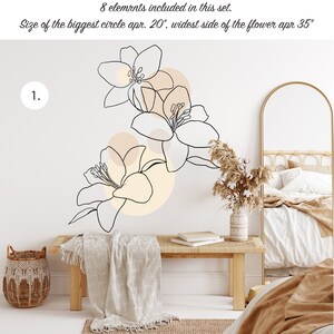 Lilly Flower Decal, Wall Decor for Baby, Wall Stickers, Peel and Stick ...