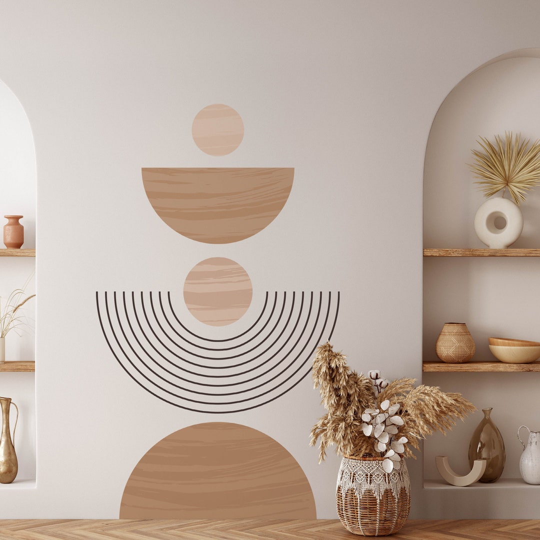 Boho Circle Wall Decals – Geometric Peel and Stick Stickers - Etsy