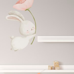 Wall Decor, Bunny Wall Decal, Rabbit Wall Sticker, Bunny Wall Sticker ...