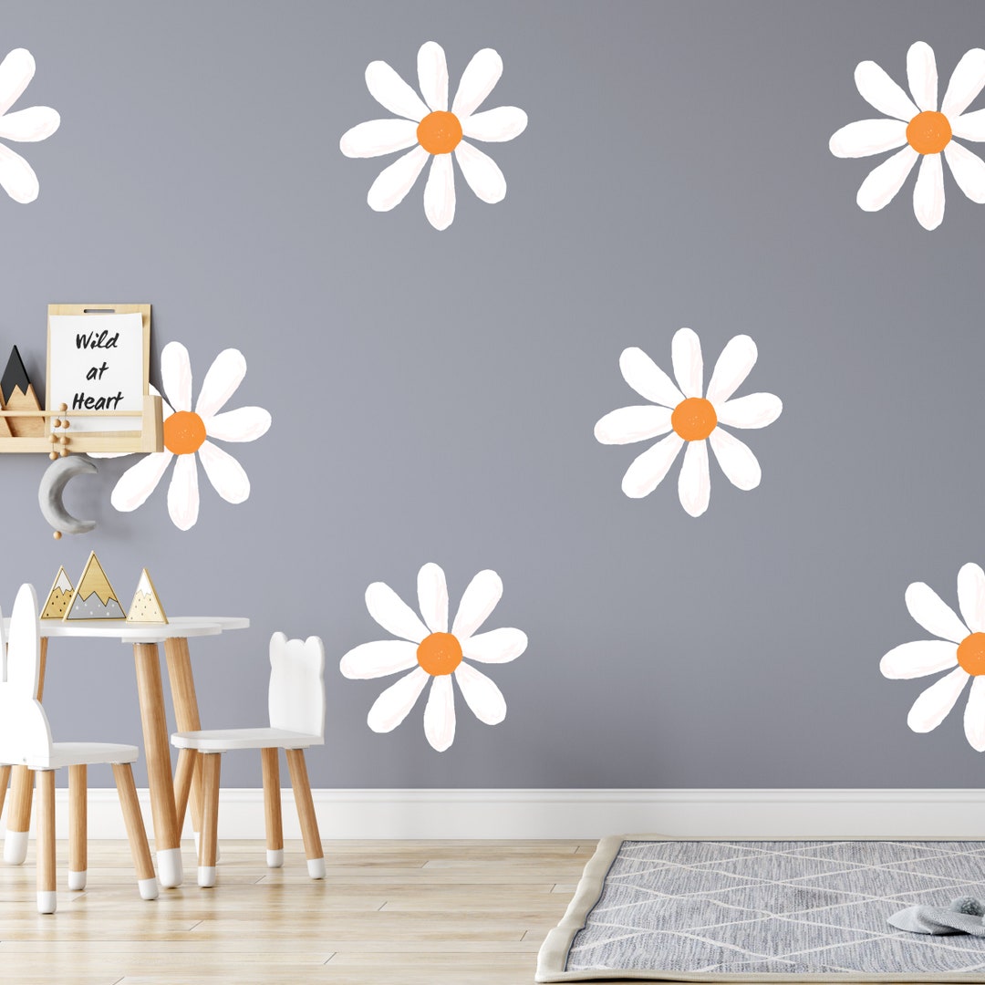 Daisy Flower Decal for Baby Girl Nursery, Daisy Wall Decal, Flower Wall ...