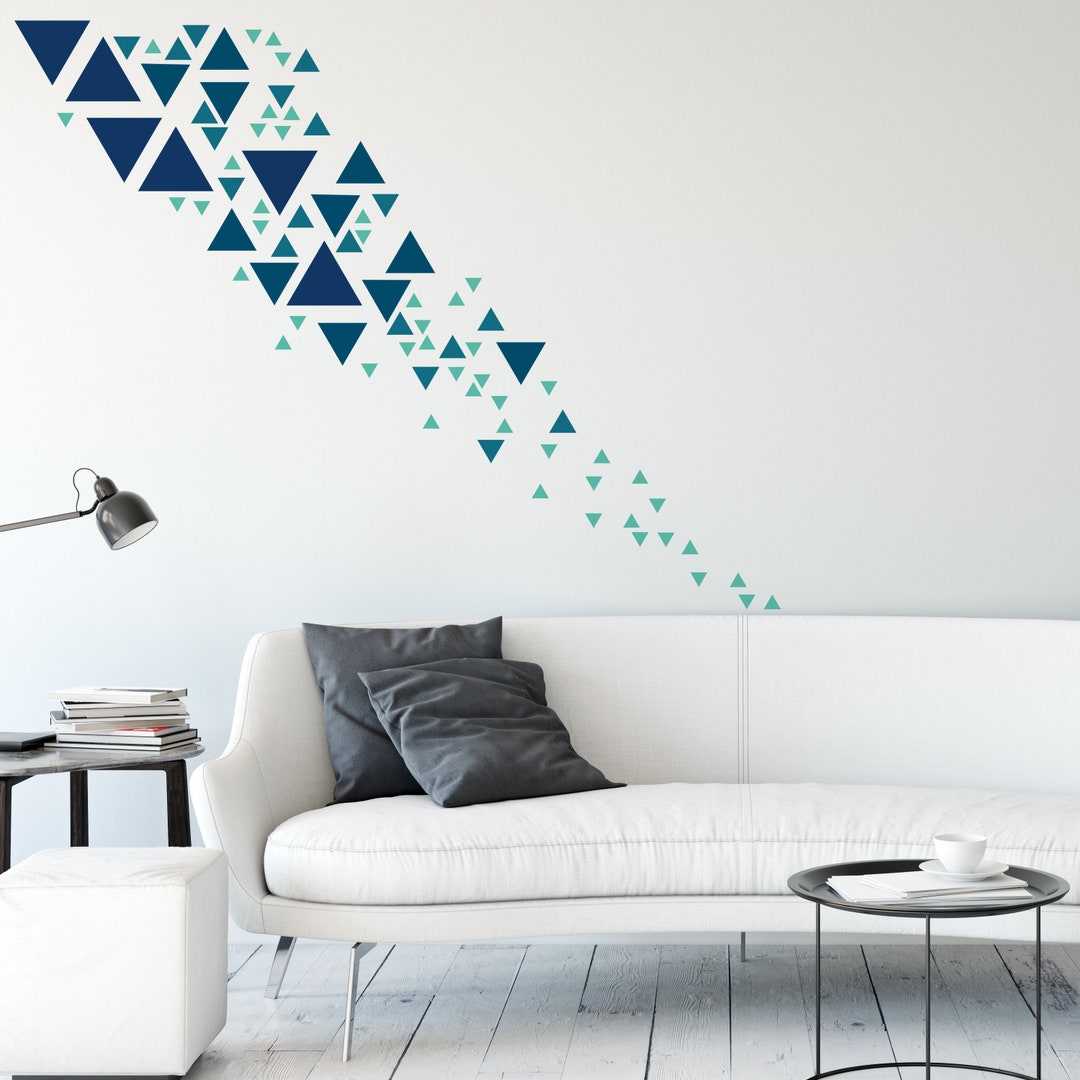 Triangle Wall Decals - Geometric Wall Stickers, Peel and Stick Kids ...