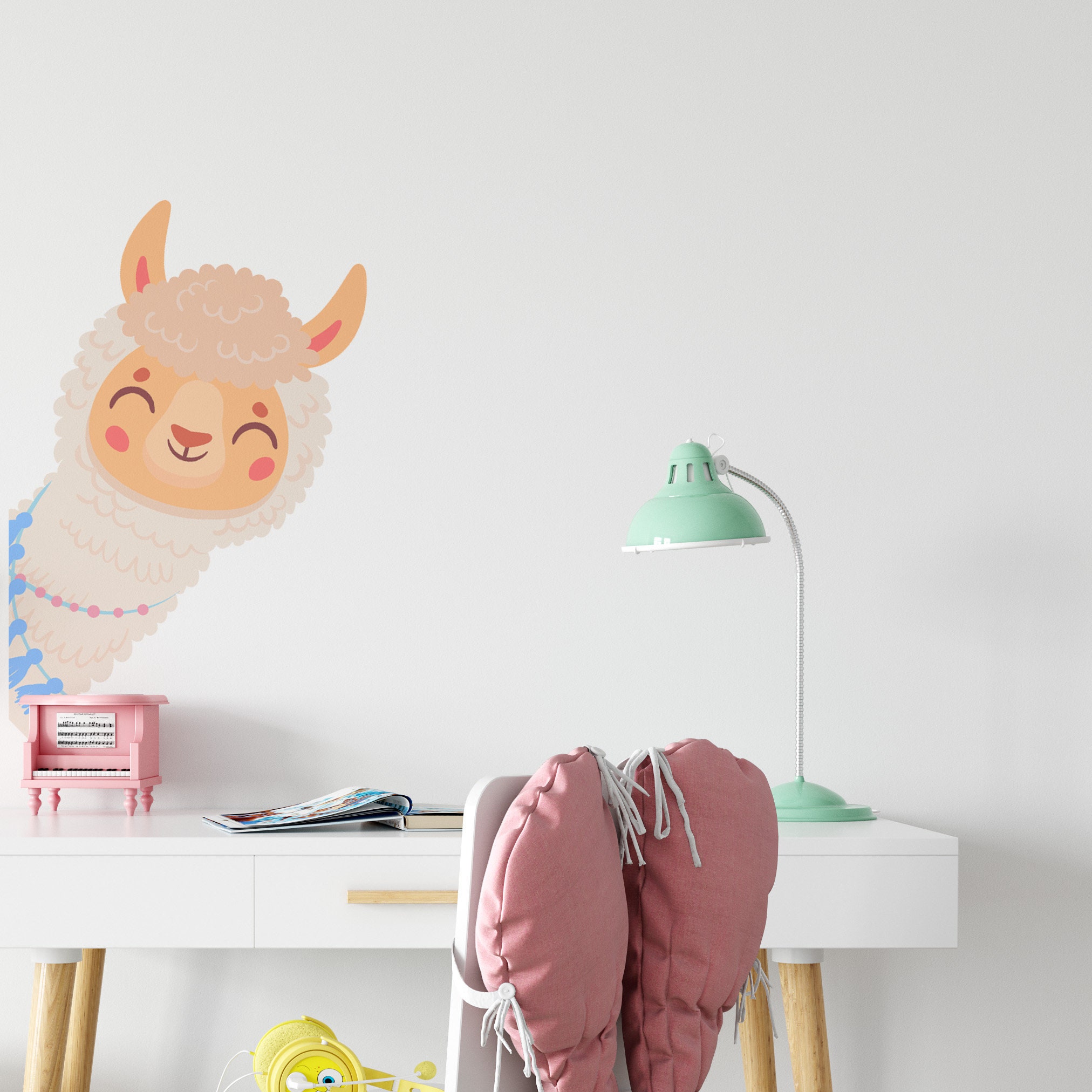 Wall Decor Lama Wall Decal Lama Wall Sticker Cute Lama - Etsy
