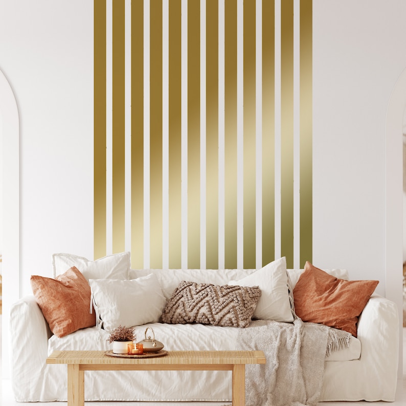 Large Gold Line Wall Decal Gold Line Decal Large Wall Decal - Etsy