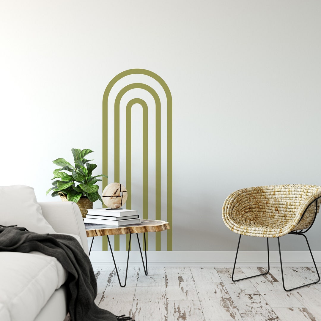 Large Arch Wall Decal Geometric Wall Decal Modern Decal - Etsy