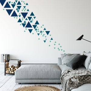 Triangle Wall Decals - Geometric Wall Stickers, Peel and Stick Kids ...