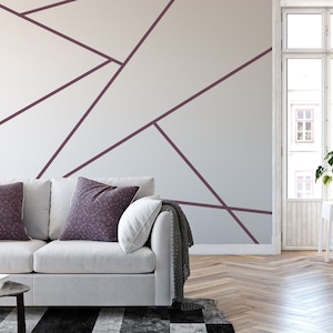 Geometric Wall Decal, Geometric Line, Wall Sticker, Peel and Stick ...