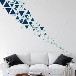 Triangle Wall Decals - Geometric Wall Stickers, Peel and Stick Kids ...