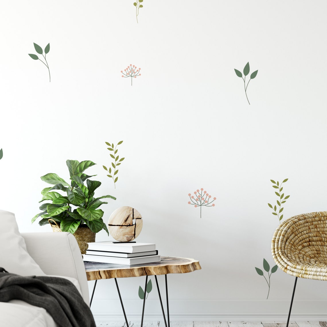 Olive Tree Wall Decal Girl Nursery Decal Floral Wall Decals - Etsy