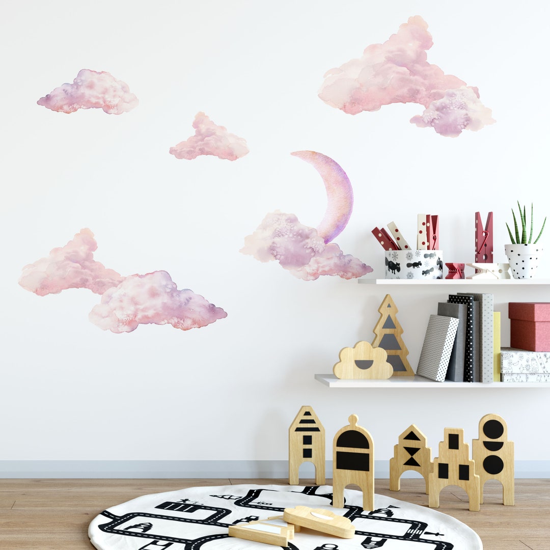 Cloud Decals, Cloud Decor, Cloud Wall Stickers, Kids Cloud Decal, Cloud ...