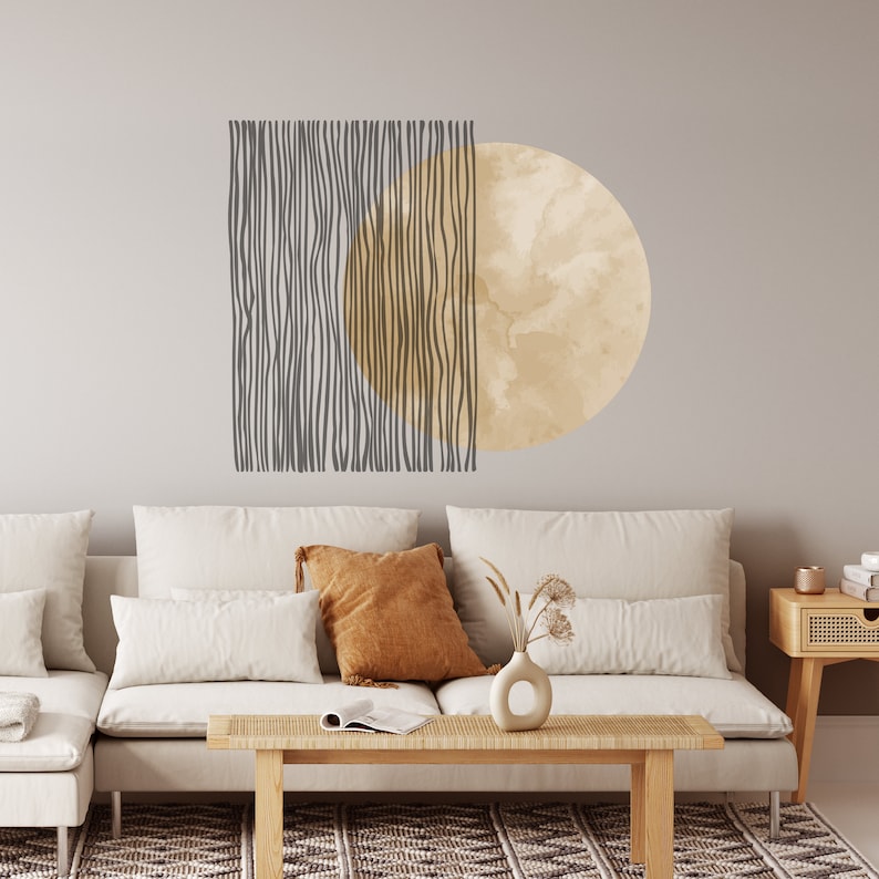 Wall Circle Decal Modern Wall Decal Wall Decal Boho Wall - Etsy