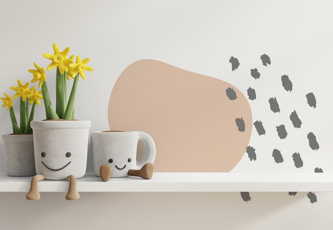 Boho Wall Decal Circle and Polka Dot Stickers for Aesthetic - Etsy