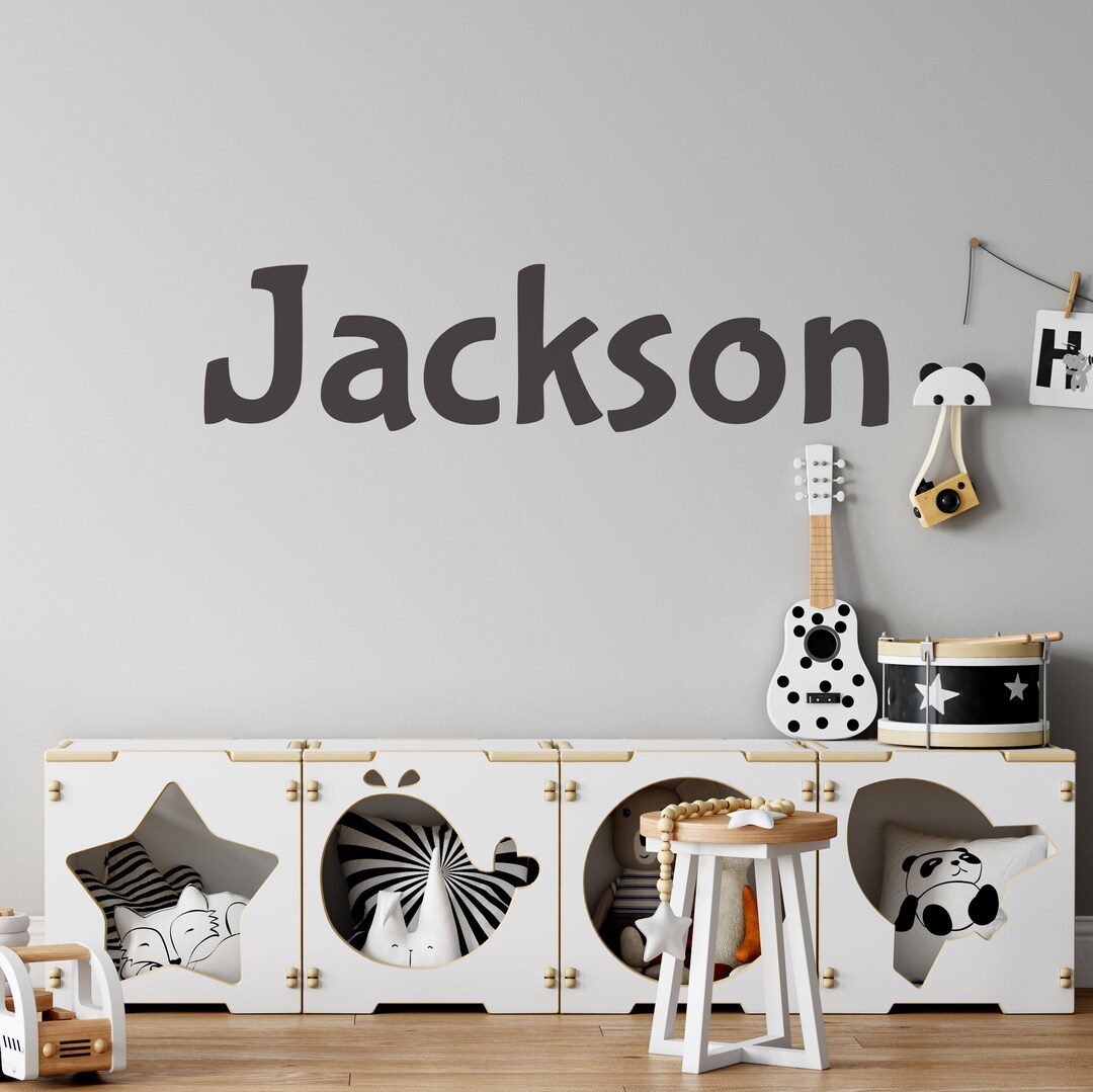 Personalised Custom Name Vinyl Decal, Custom Name Decal, Vinyl Wall ...