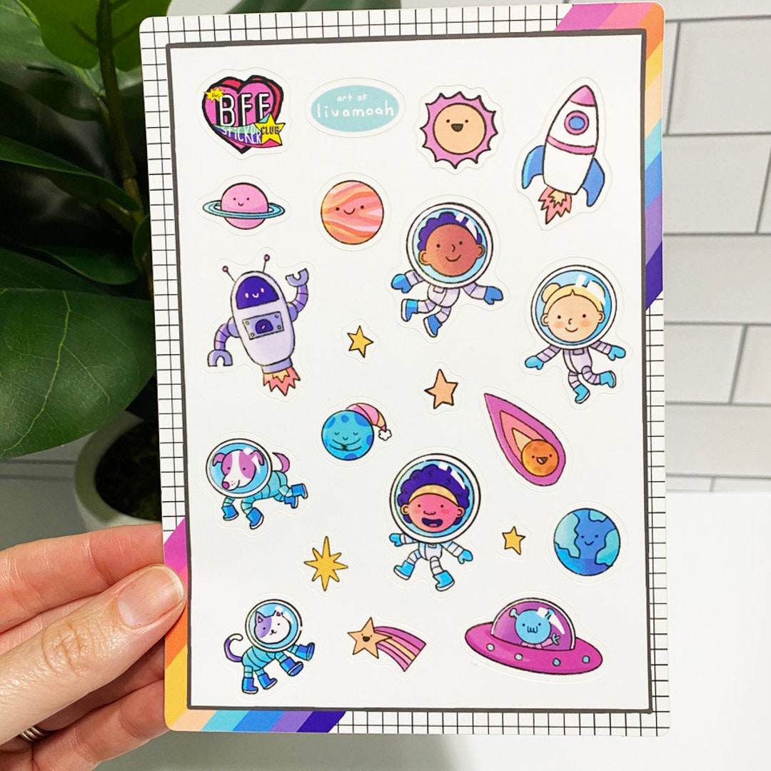 Liv Amoah the BFF Sticker Club: Blast off Sticker Sheet Cute Sticker ...
