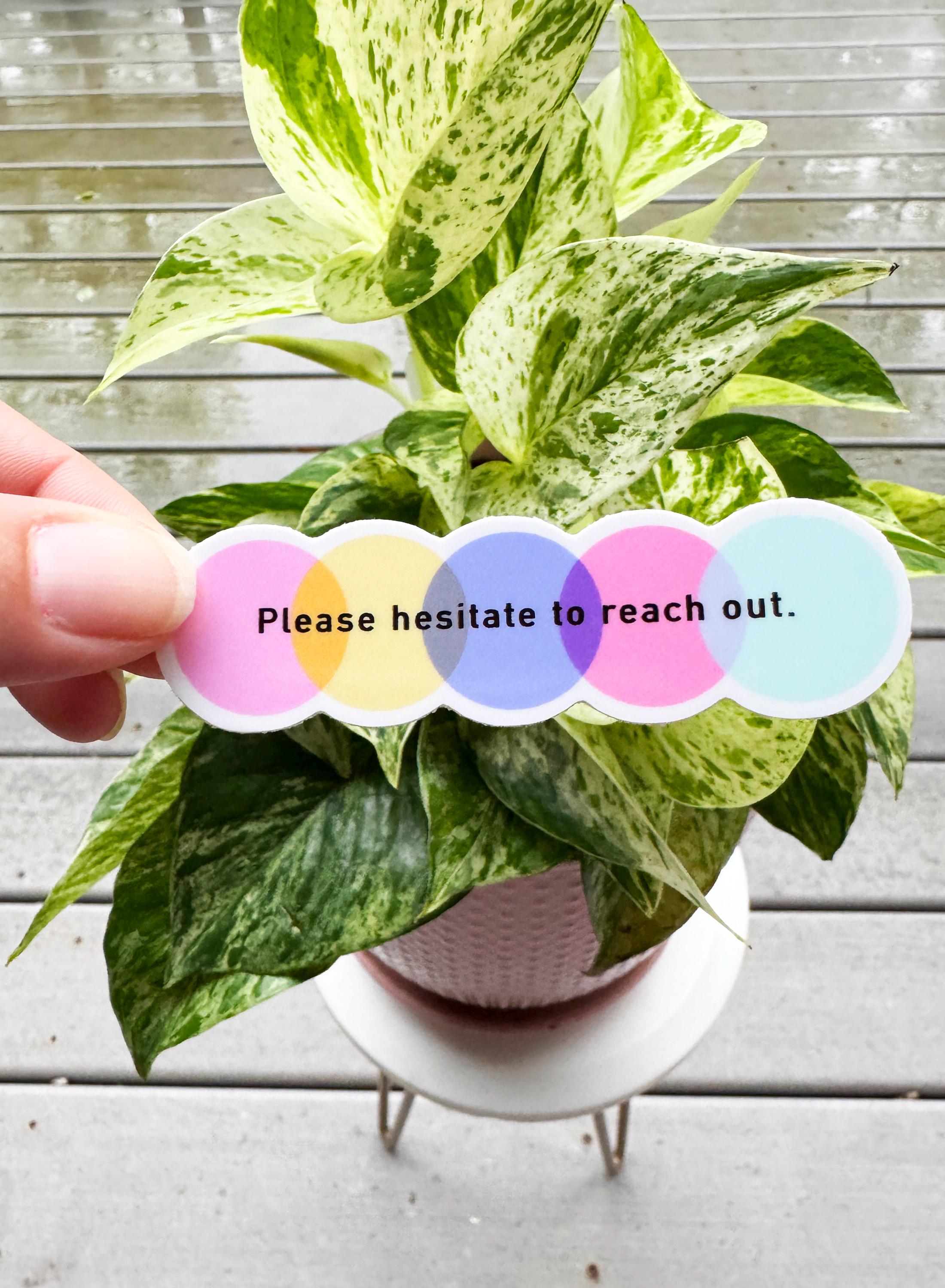 Please Hesitate Vinyl Sticker - Etsy