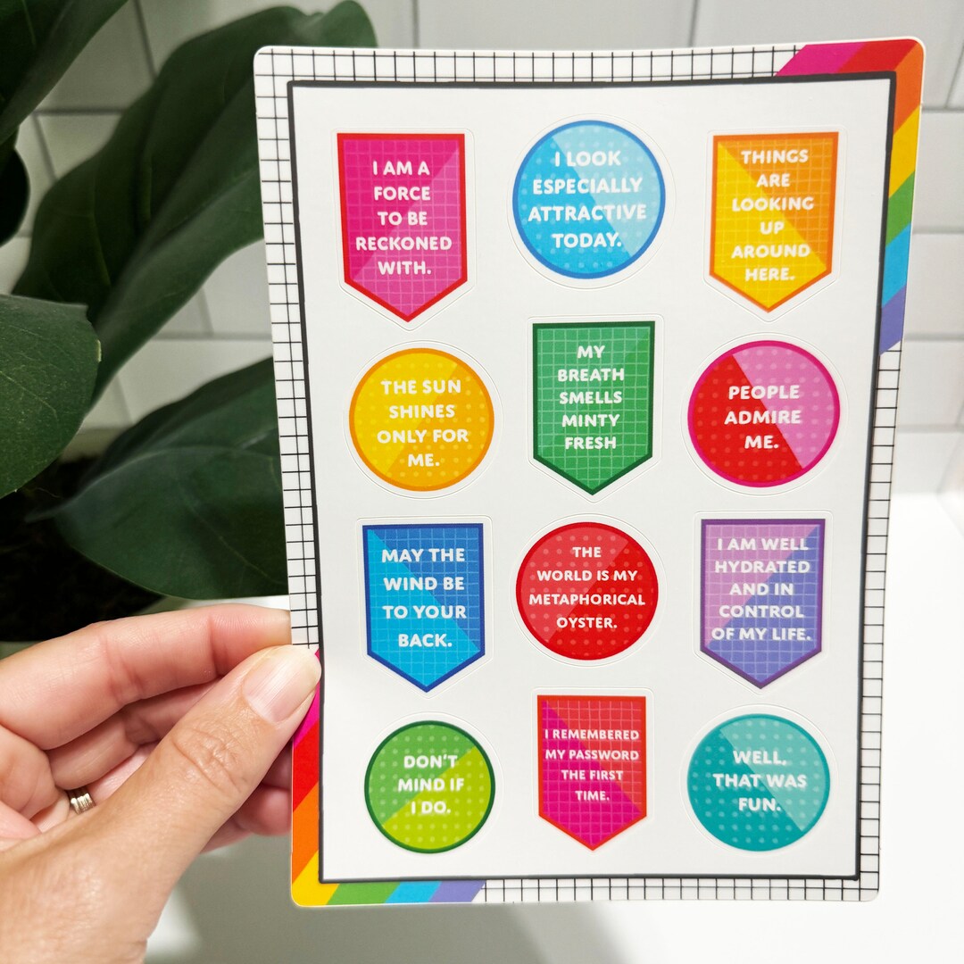 Affirmations Sticker Sheet: 5x7" Positive Self-love Stickers - Etsy