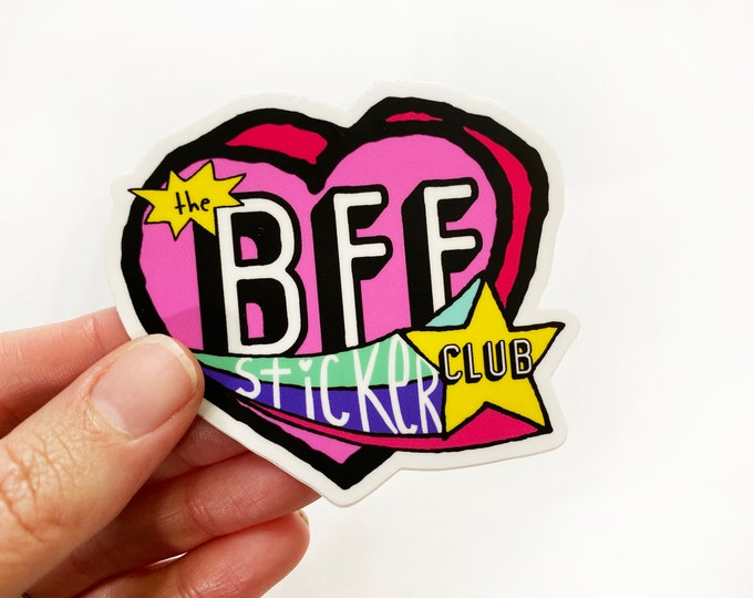 BFF Sticker Club Logo Vinyl Sticker | Cute Sticker - Waterbottle ...
