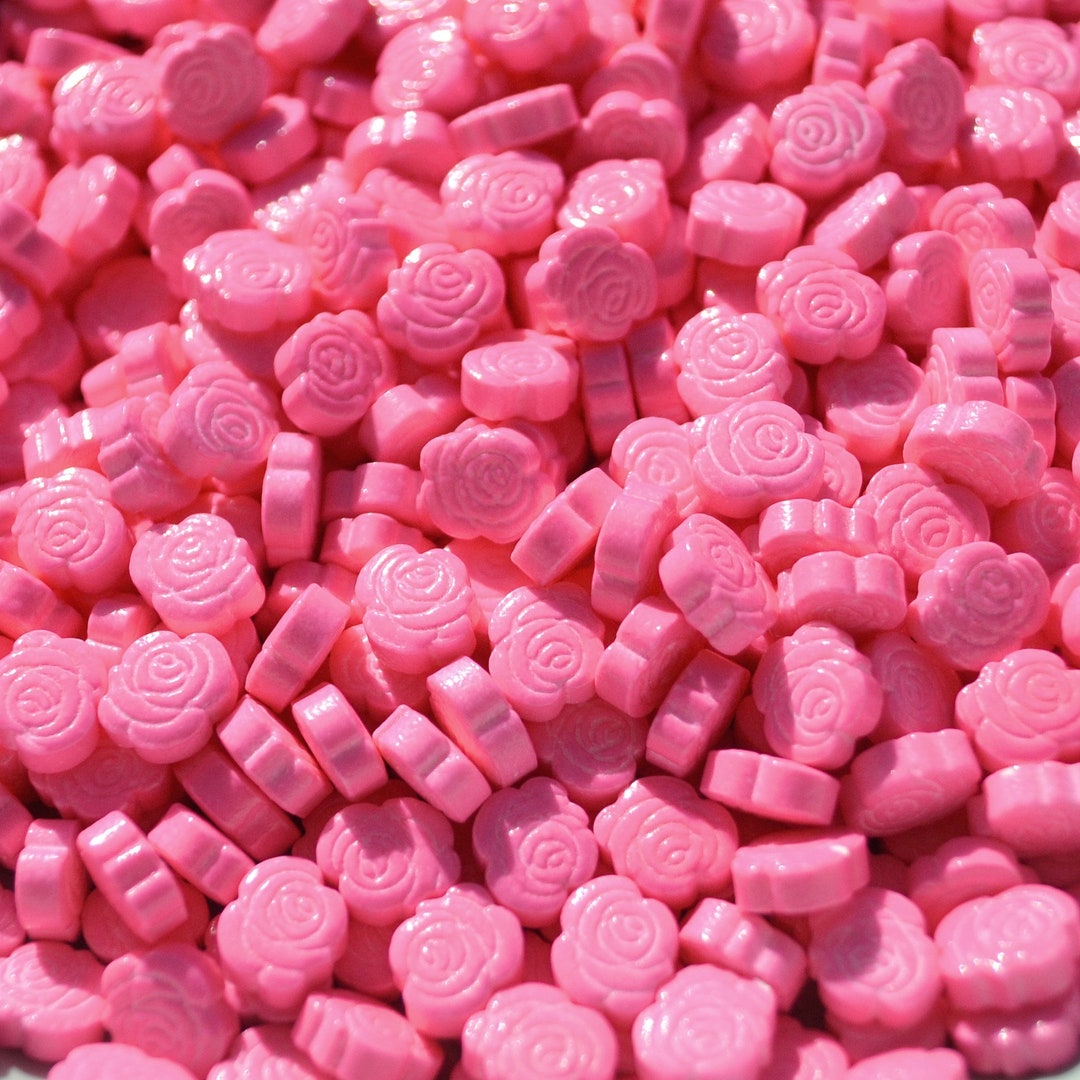 ROSE SPRINKLES, Mothers Day Cake Decoration, Floral Sprinkles, Pink ...