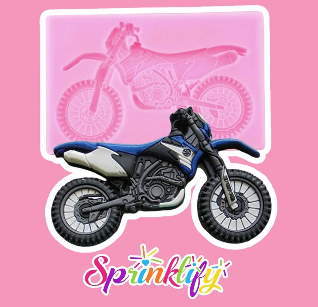SPRINKLIFY Motorcycle Mold, Silicone Fondant Mold, Bike Mold, Boys Cake ...