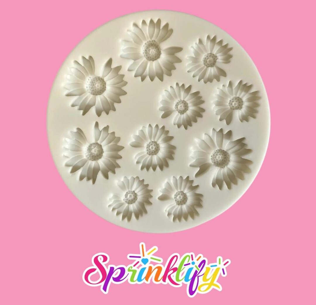 SPRINKLIFY Sunflower Variety Mold, Fondant Mold, Cake Decoration ...