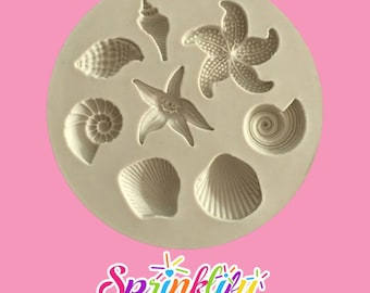 SEA SHELLS MOLD, Beach Themed Mold, Under the Sea Mold, Mini Chocolate ...