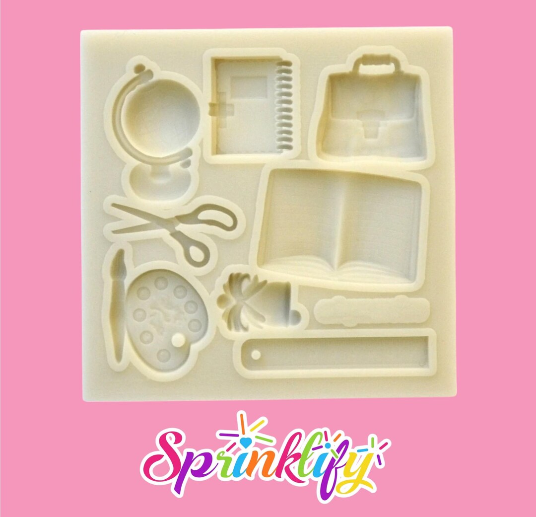 SPRINKLIFY School Themed Silicone Mold, 8 Cavity Teacher Mold, Back to ...