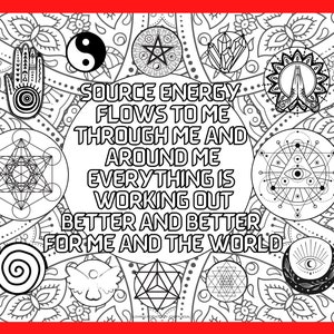 Law of Attraction Coloring Page - Etsy