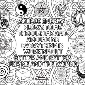 Law of Attraction Coloring Page - Etsy