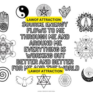 Law of Attraction Coloring Page - Etsy