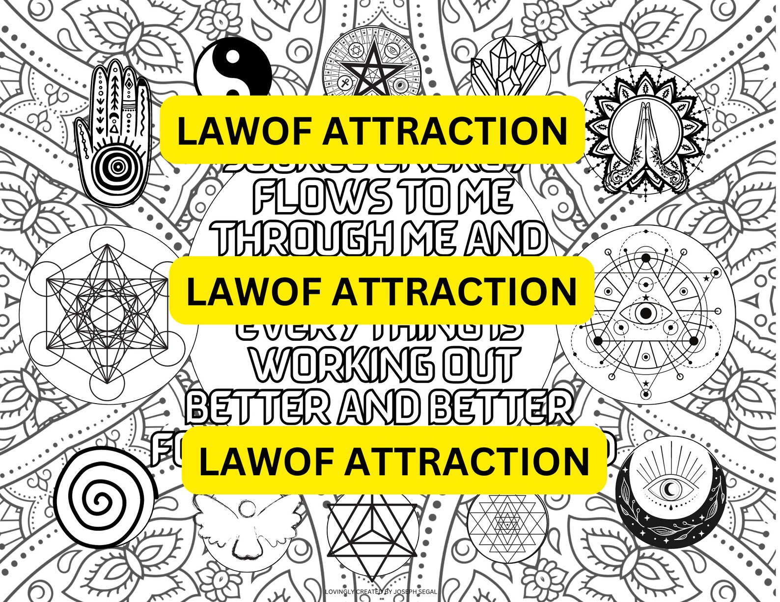 Law of Attraction Coloring Page - Etsy