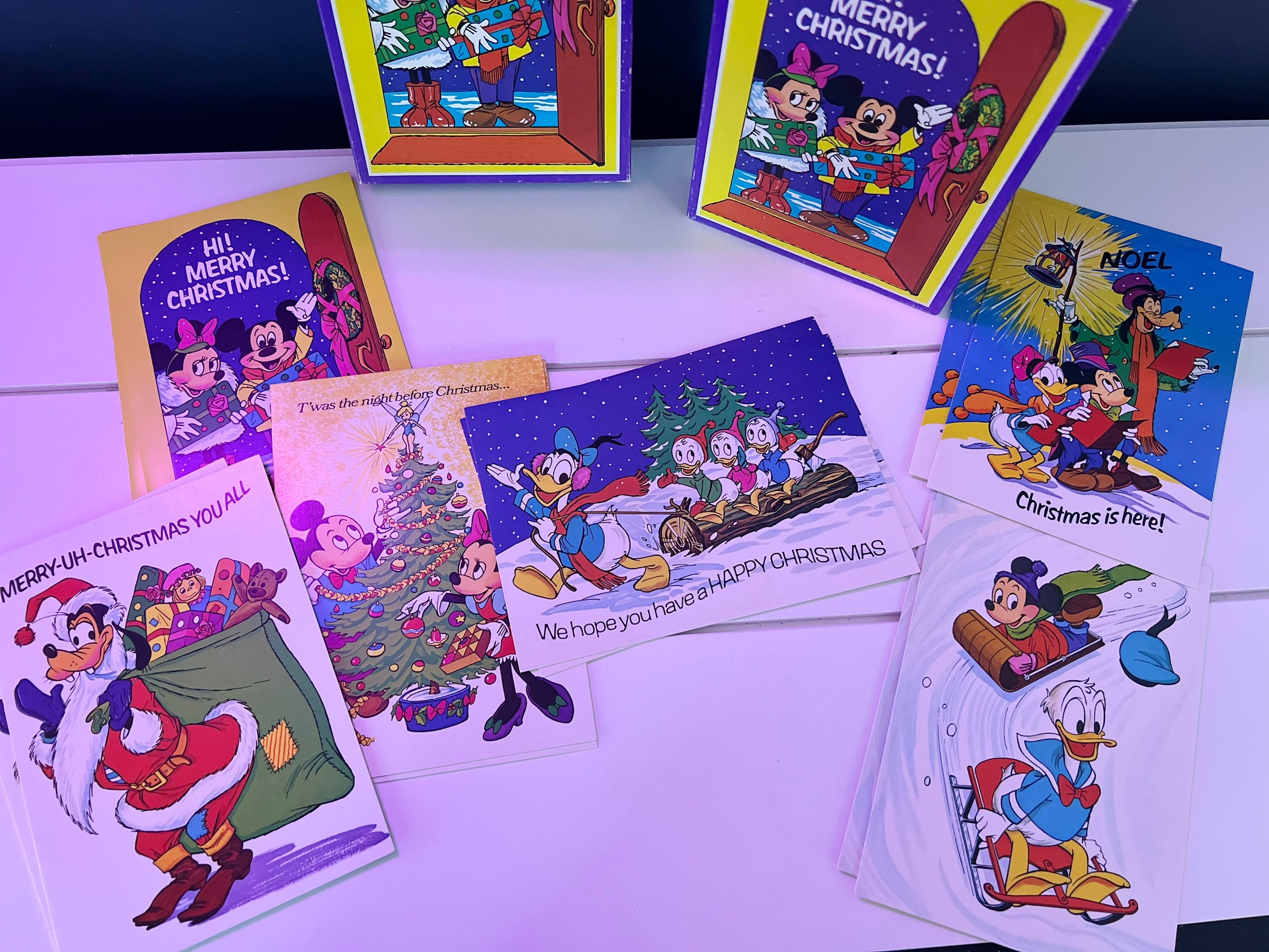 Box of 12 Vintage Disney Christmas Cards - Etsy
