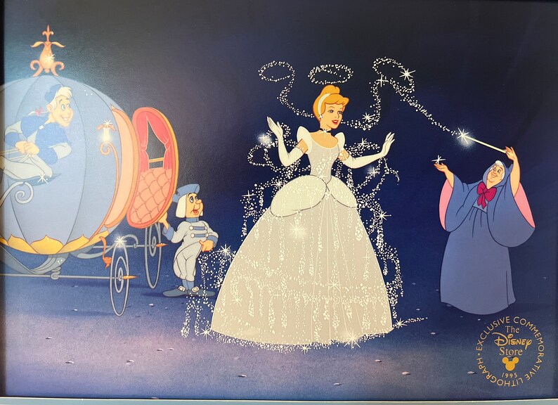 1995 Disney’s Cinderella Lithograph - Etsy