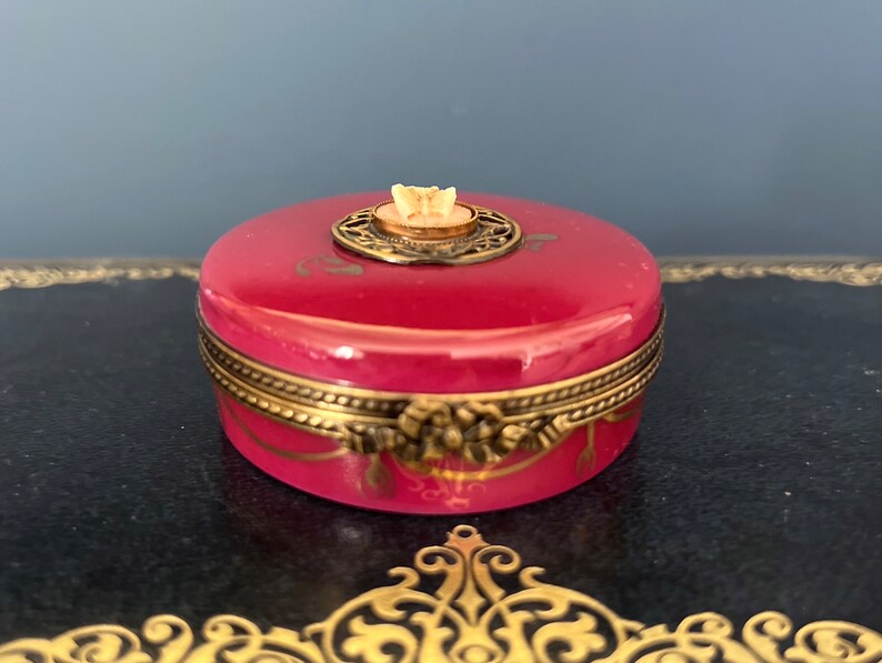 Vintage Porcelaine Peit Main Trinket Box - Etsy