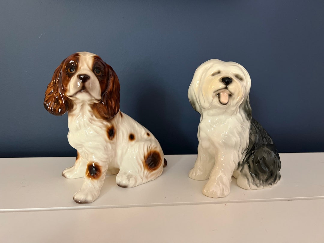 Set of 2 Vintage Ceramic Dogs - Etsy