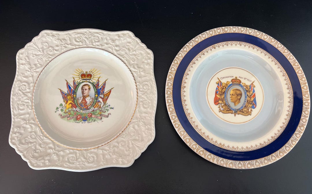 Kimg Edward VIII Coronation Plates 1937 - Etsy