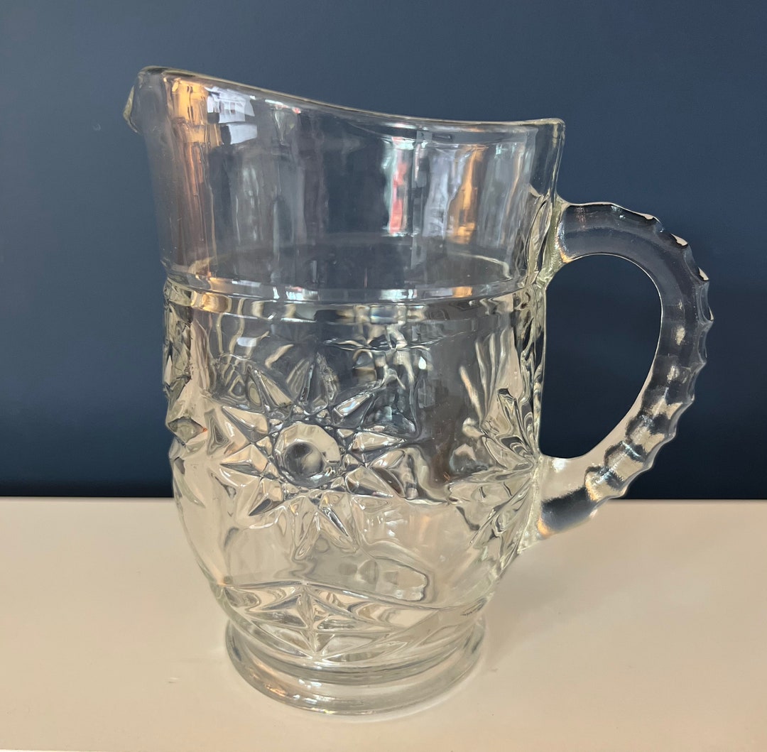 Vintage Anchor Hocking Star of David Pitcher - Etsy
