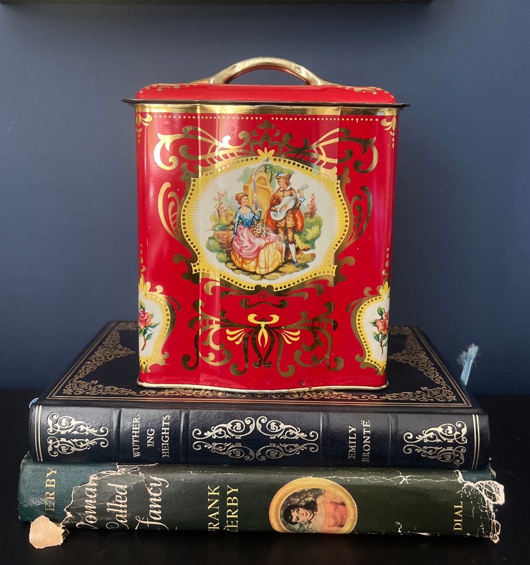 Vintage English Metal Biscuit/tea Tin - Etsy