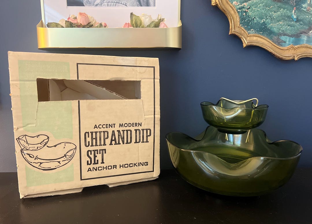 Vintage Anchor Hocking Chip and Dip Set - Etsy