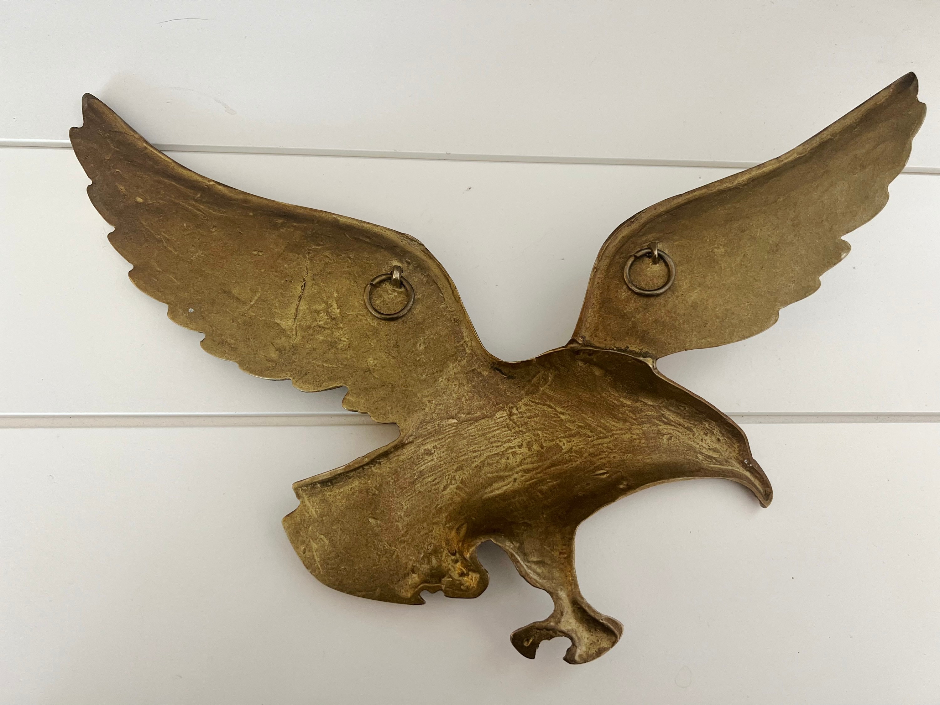Vintage Brass Eagle Wall Hanging - Etsy