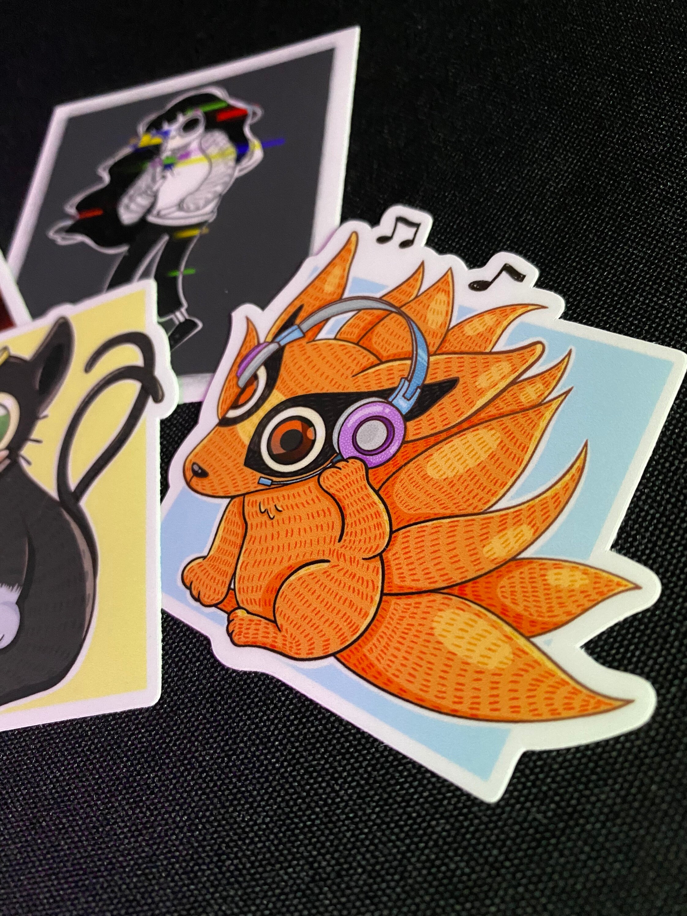 Paper & Party Supplies Die Cut 3” Cat Water Resistant Kawaii Anime ...